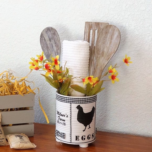 The Crafty Hobbit | Accents | Buffalo Plaid Kitchen Decor Farmhouse ...